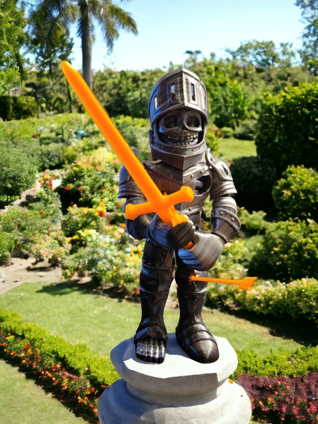 Large Skeleton Knight 3d Print Knight With Sword Gift for a - Etsy