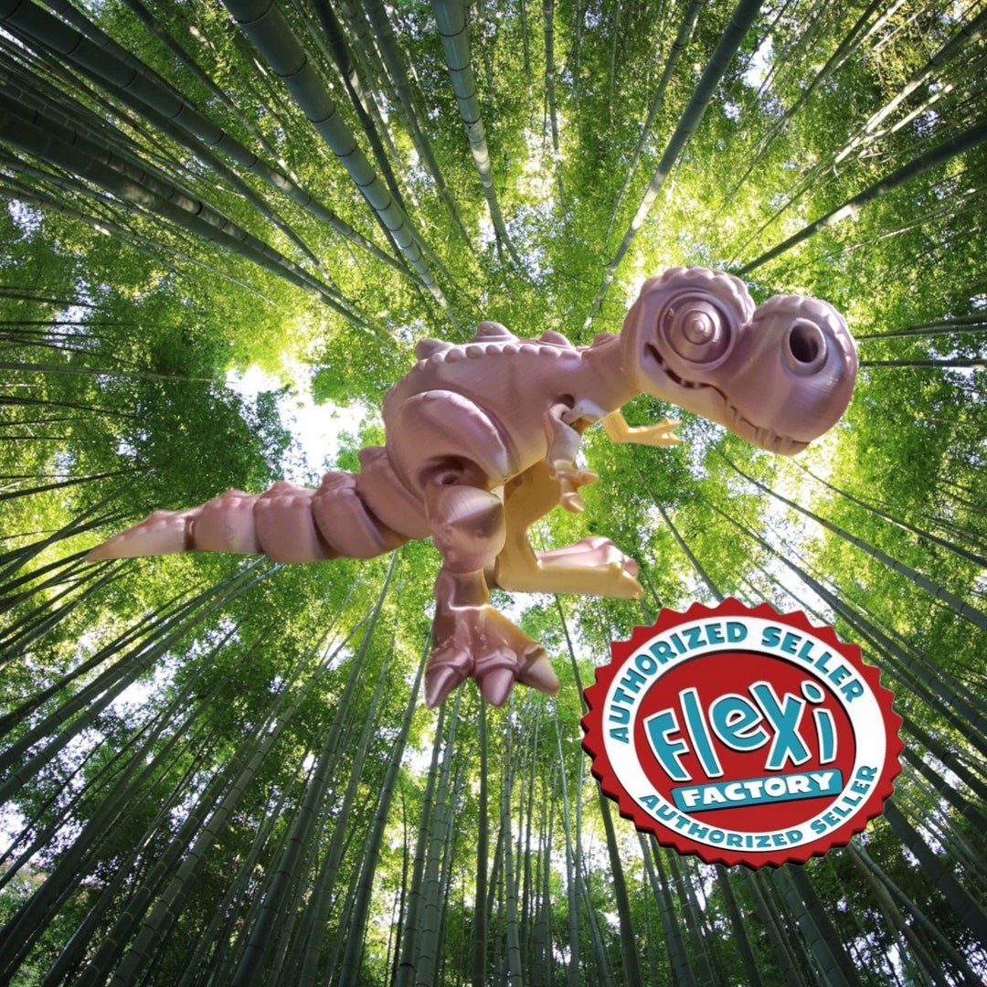 Flexi Factory T-rex: 3D Printed Dinosaur Toy, Party Favor - Etsy