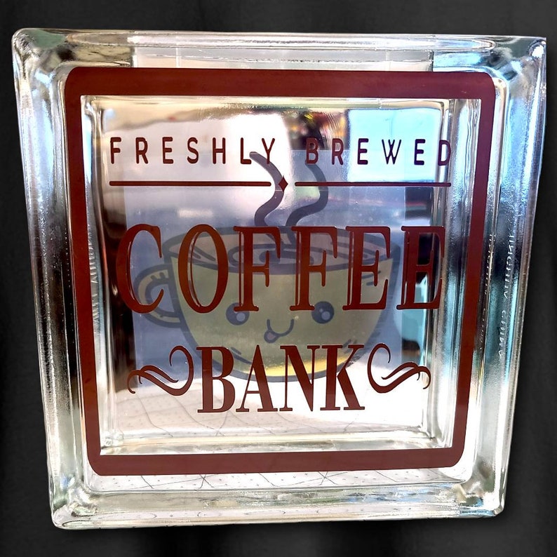 Coffee Fund Glass Bank: Office Donations Box, Coffee Lover Gift - Etsy