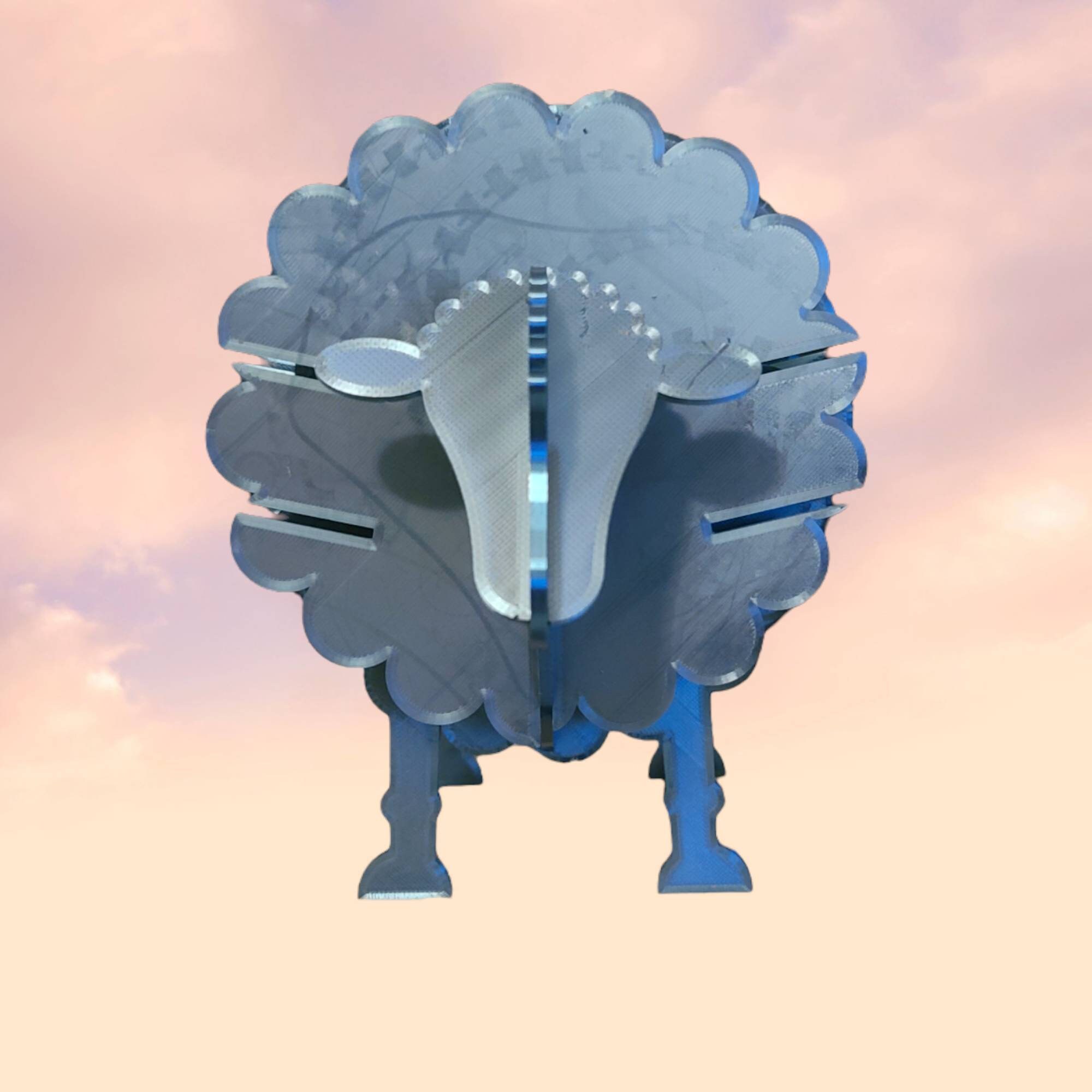 Sheep 3d Print Decoration Put Together Sheep Paint Your - Etsy