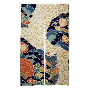 Japanese Wave Noren Door Curtain Japanese Traditional Pattern Room ...