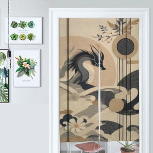 Japanese Dragon Noren, Japanese Doorway Curtain, Japanese Element ...