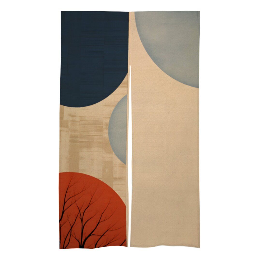 Japanese Noren, Abstract Noren Curtain Japanese Doorway Divider Modern ...