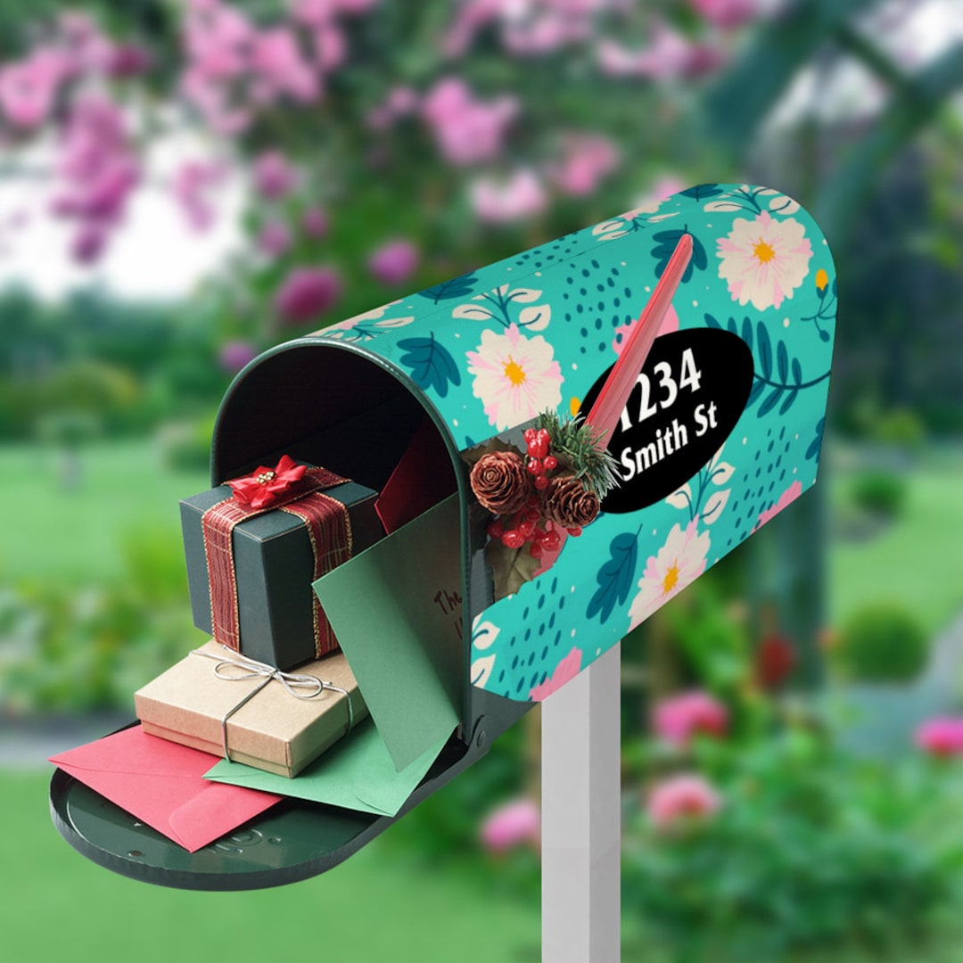 Custom Address Mailbox Covers Magnetic Mailbox Cover Spring - Etsy