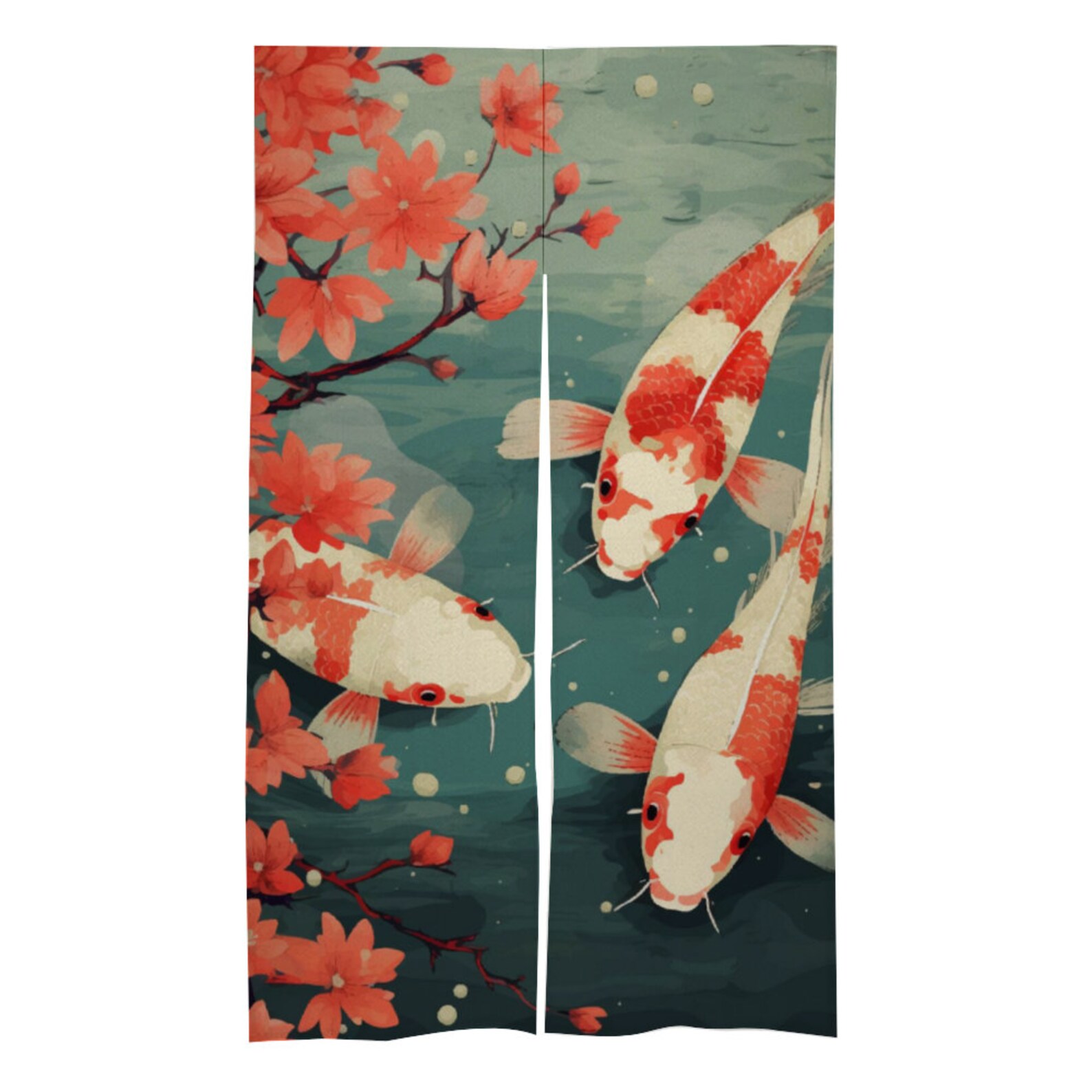 Japanese Koi Fish Noren, Japanese Noren, Door Doorway Curtain Japanese ...