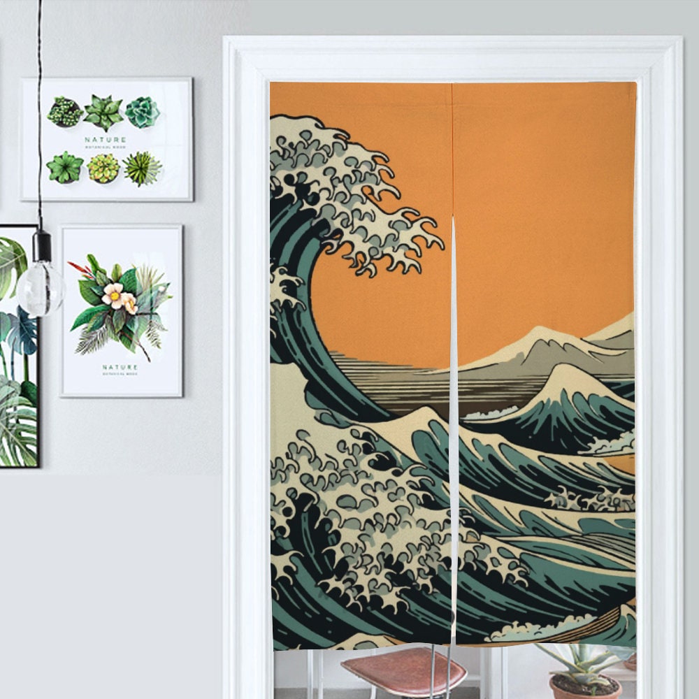 Japanese Noren Japanese Door Curtain Japanese Pattern Hemp - Etsy