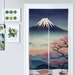 Japanese Noren, Japanese Door Curtain, Japanese Landscape Pattern Hemp ...