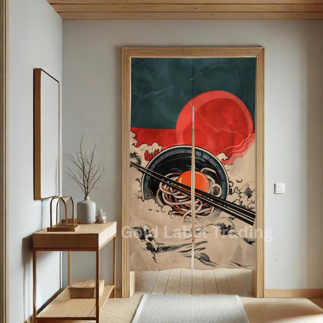 Japanese Noren Door Curtain, Retro Japanese Ramen Noren, Kitchen Door ...