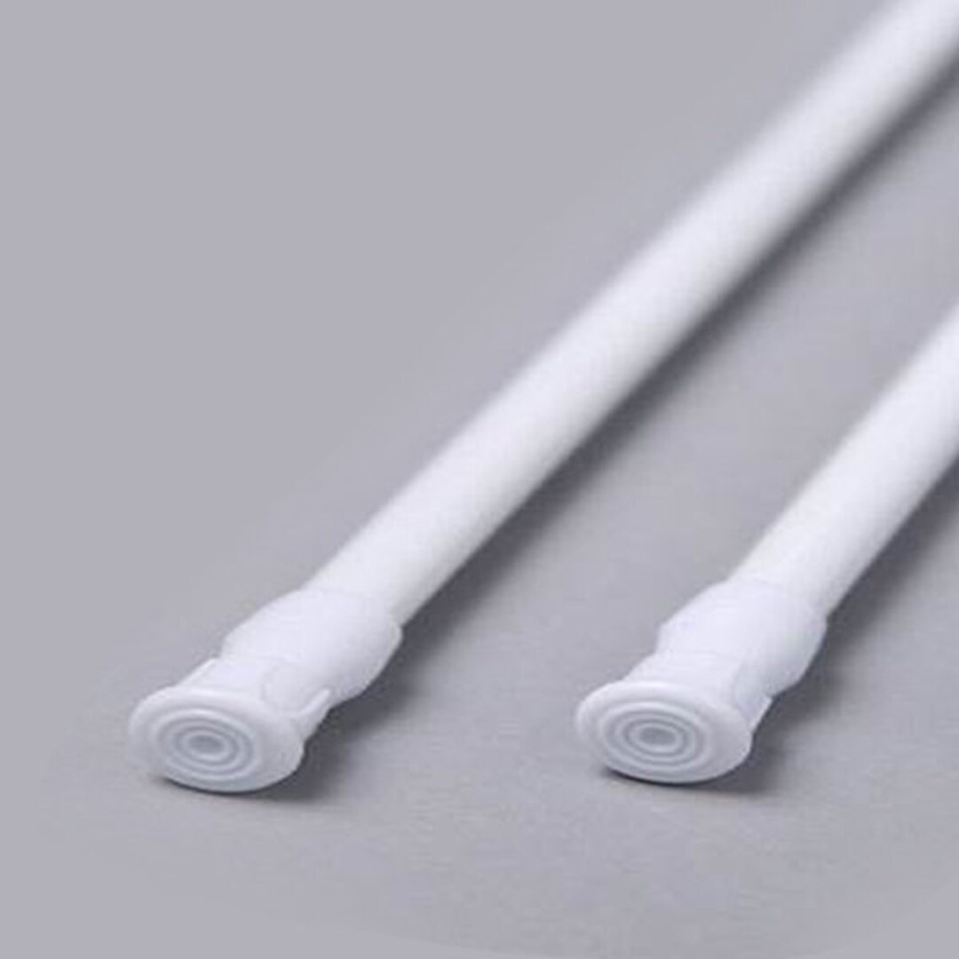 2pc Tension Extendable Curtain Rod, Adjustable Curtain Rod, No Drilling ...