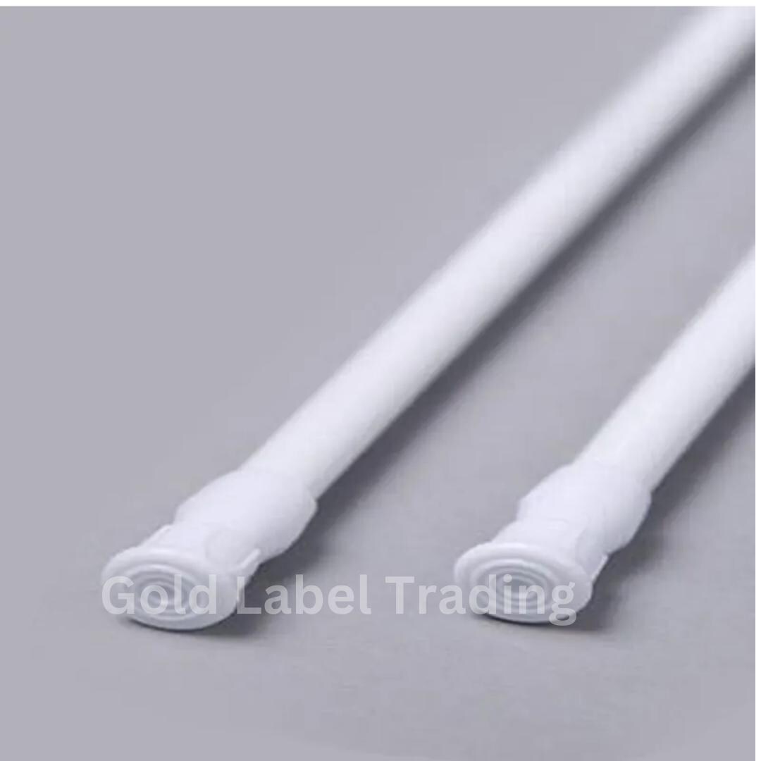 2pc Tension Extendable Curtain Rod, Adjustable Curtain Rod, No Drilling ...