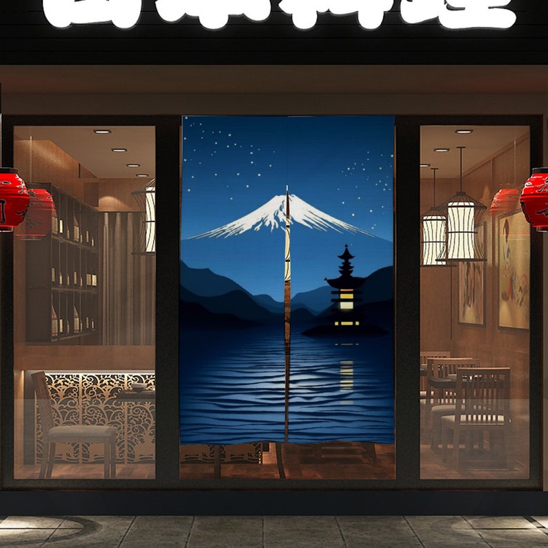 Japanese Noren Japanese Door Curtain Japan Landscape Pattern - Etsy