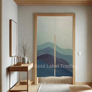 Japanese Noren, Traditional Door Curtain With Japanese Pattern, Doorway ...