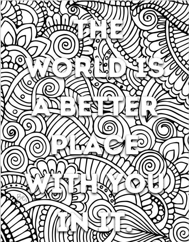 Suicide Awareness Motivational Printable Colouring Book | Etsy