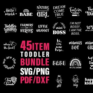 Kids SVG Bundle - Funny and Sassy Designs, Toddler Clipart for Cricut ...