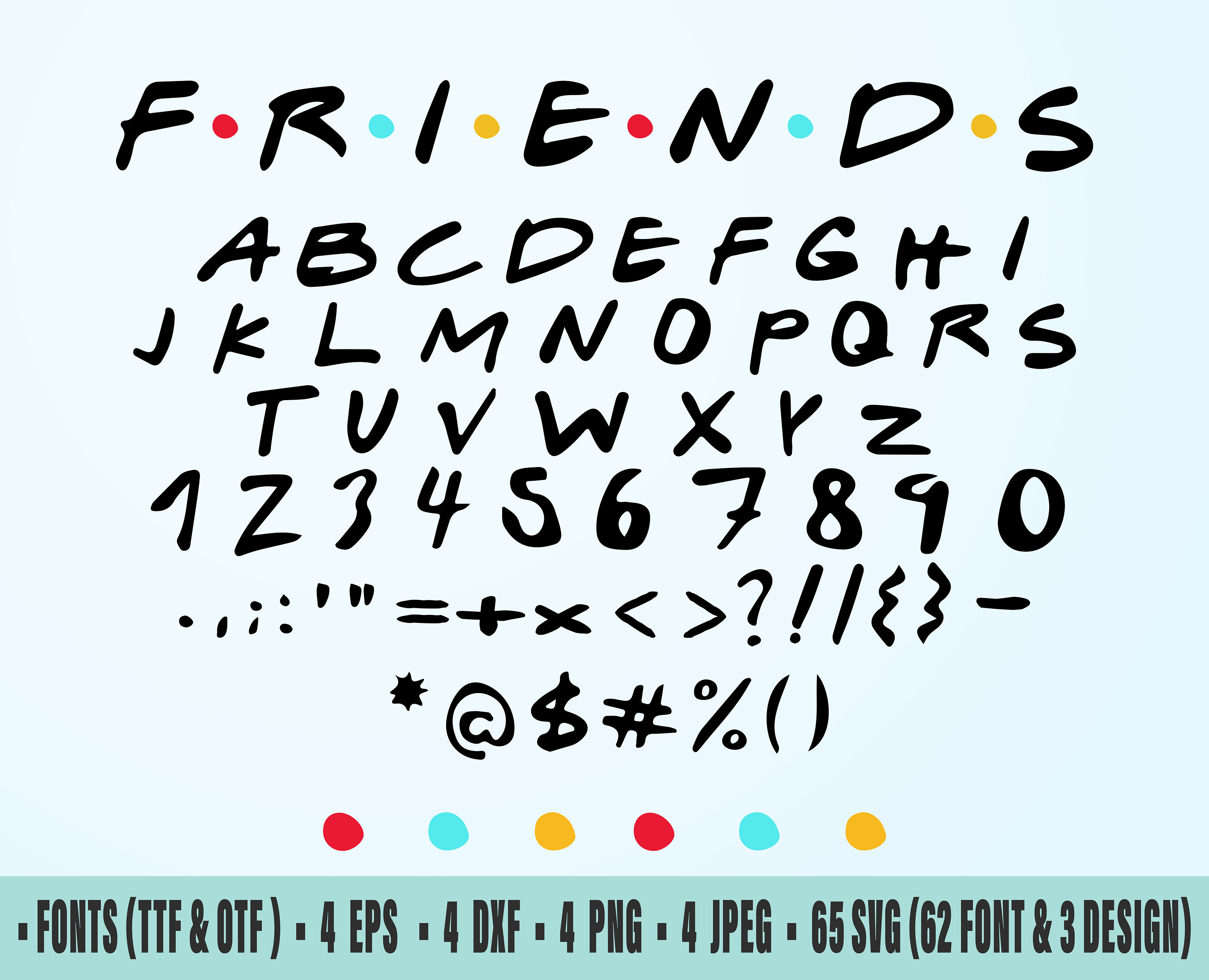 Friends Alphabet SVG, Friends Font SVG, Friends SVG, Friends Font ...