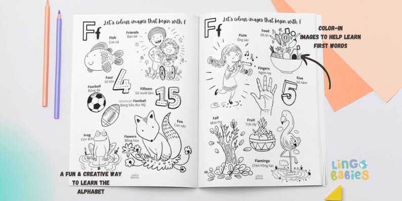 Vietnamese Alphabet Coloring Book: Bilingual Learning for Toddlers ...