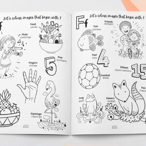 Children's Bilingual Alphabet Coloring Pages,isizulu Alphabet, First ...