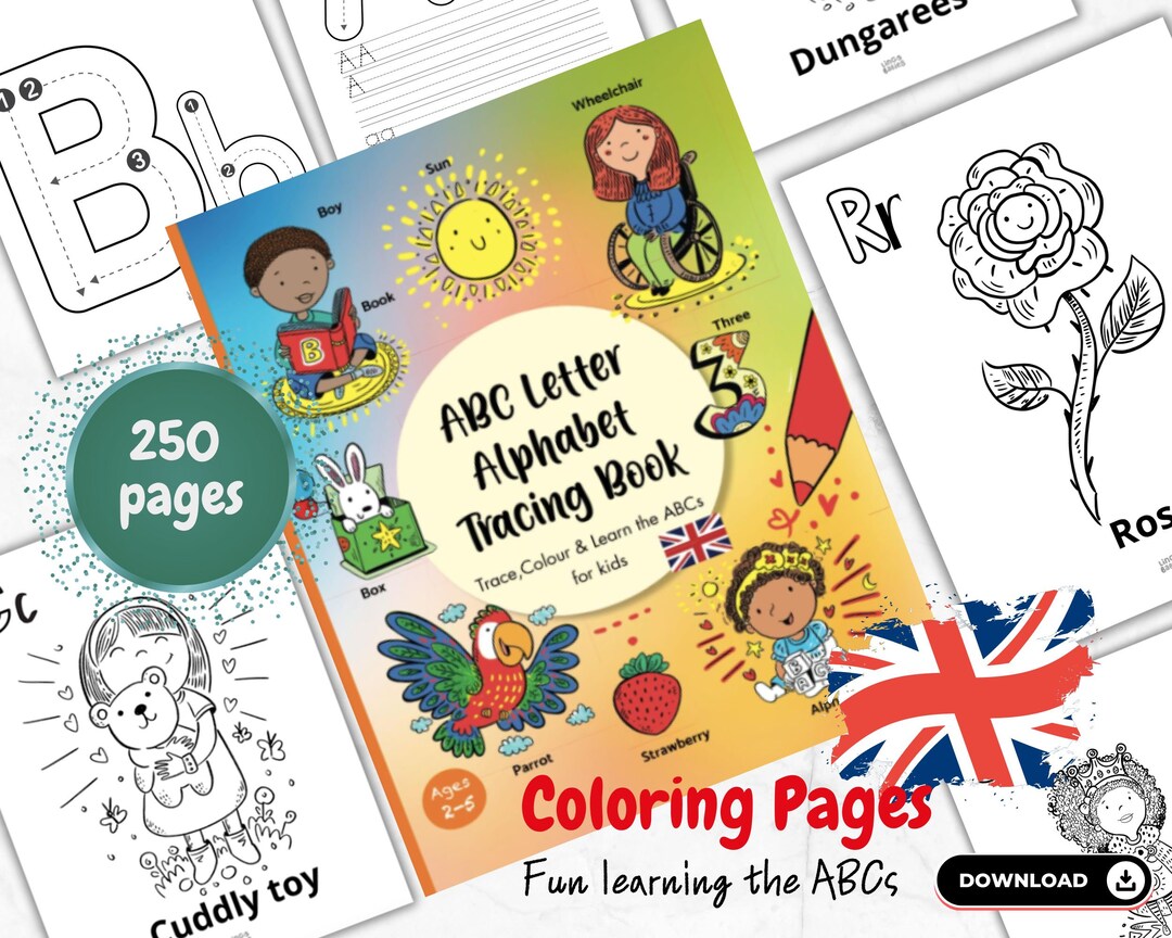 ABC Colouring Books, Alphabet Colouring, Toddler Writing Practice ...