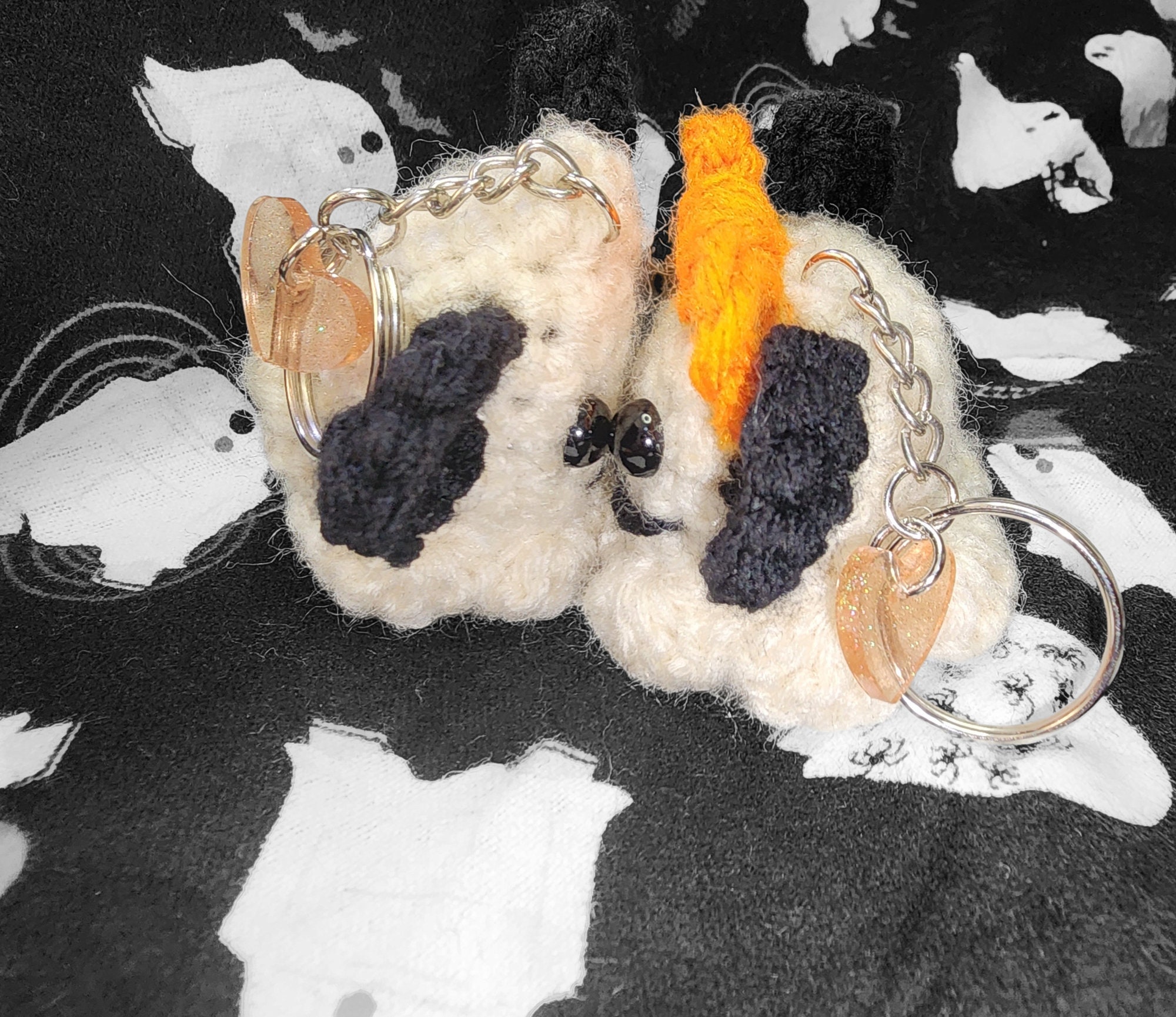 Set of 2 My Boo Amigurumi Kissing Ghost Magnetic Couples Keychain Set ...