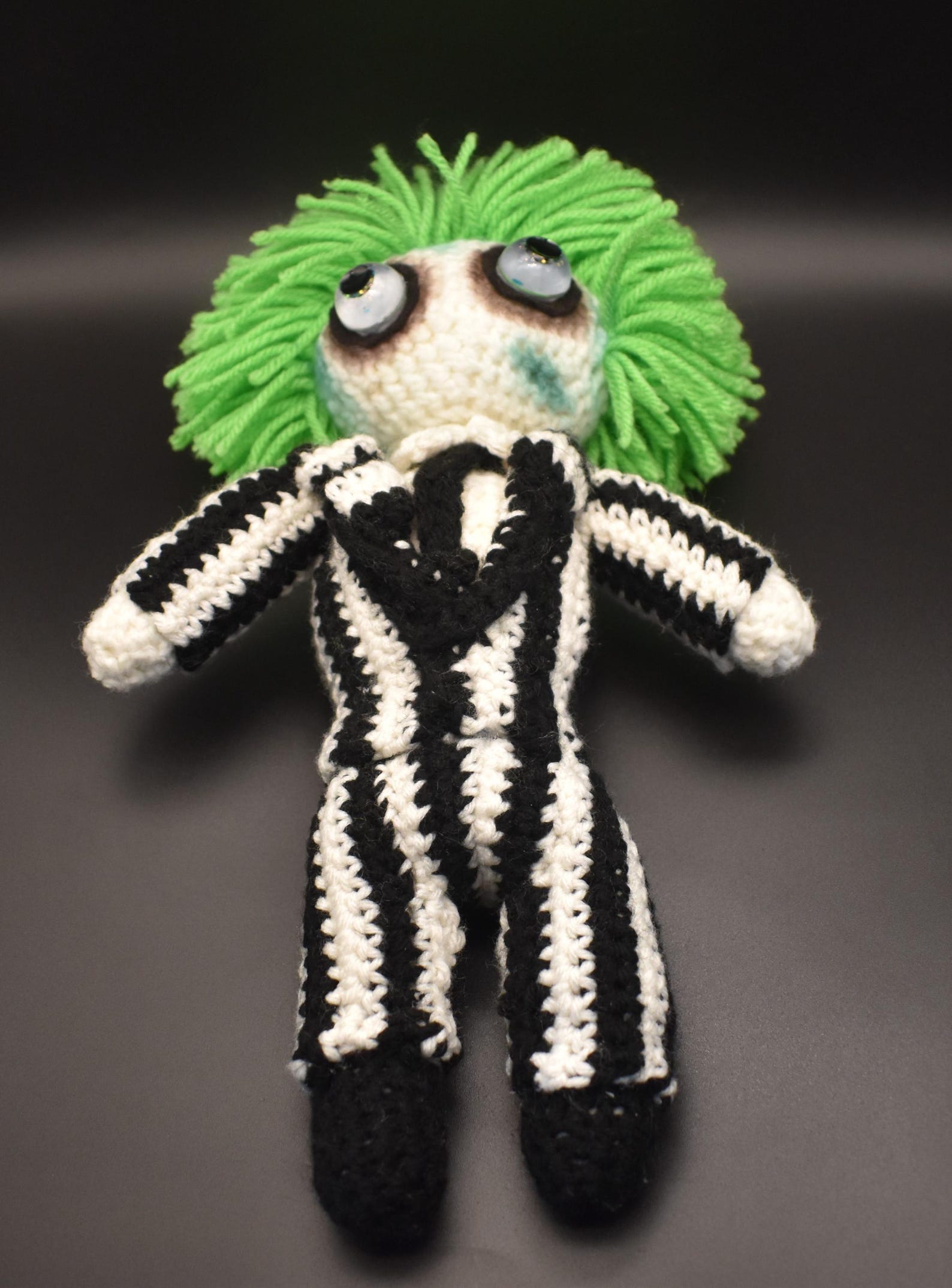 Crochet Beetle Juice Inspired Handmade Spooky Cute Halloween Plushee ...