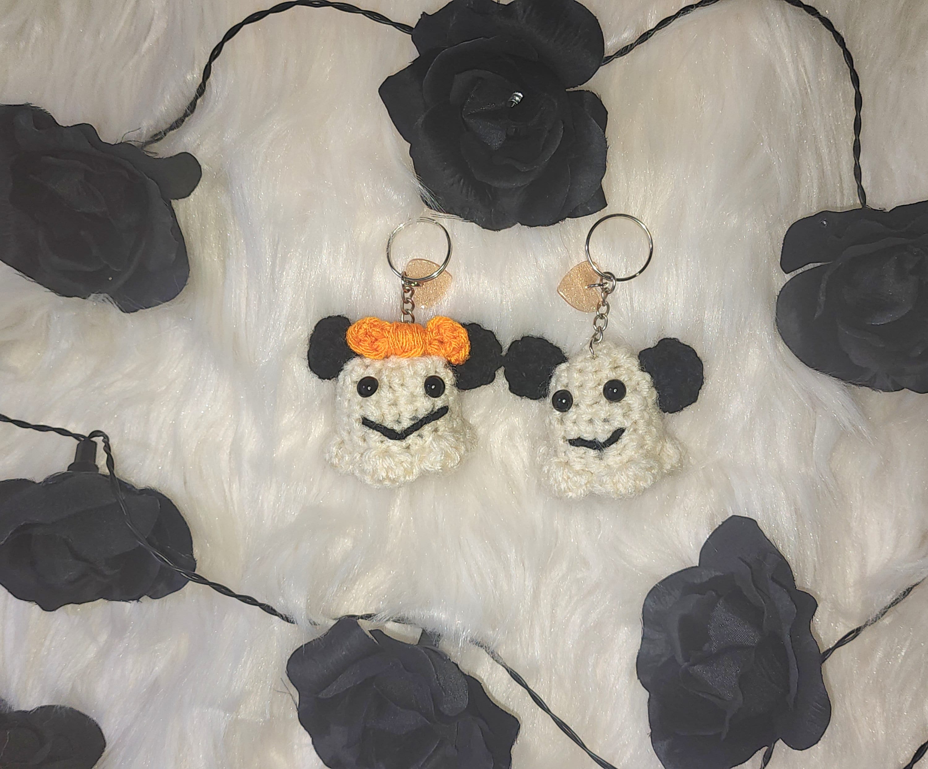 Set of 2 My Boo Amigurumi Kissing Ghost Magnetic Couples Keychain Set ...