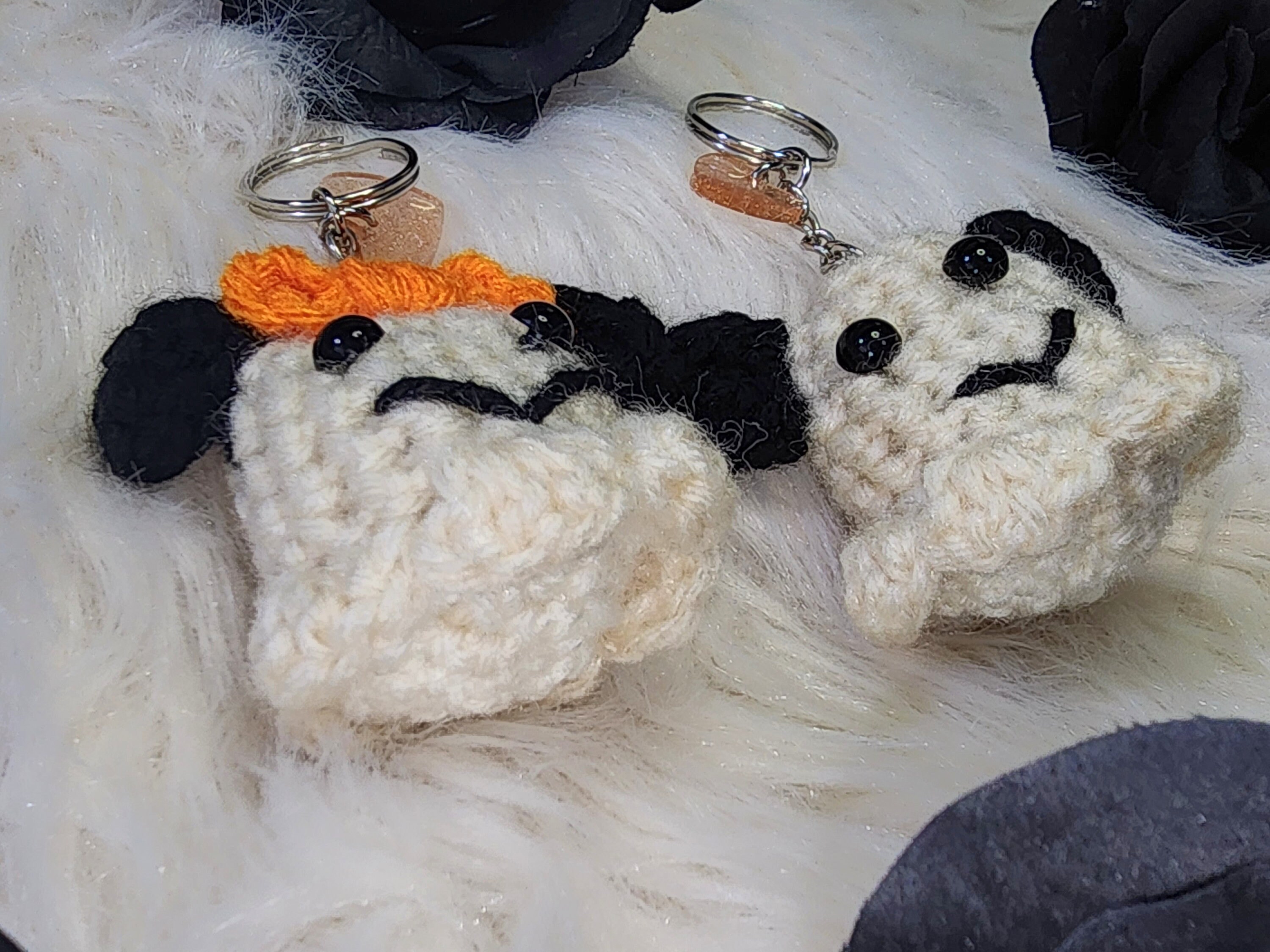 Set of 2 My Boo Amigurumi Kissing Ghost Magnetic Couples Keychain Set ...