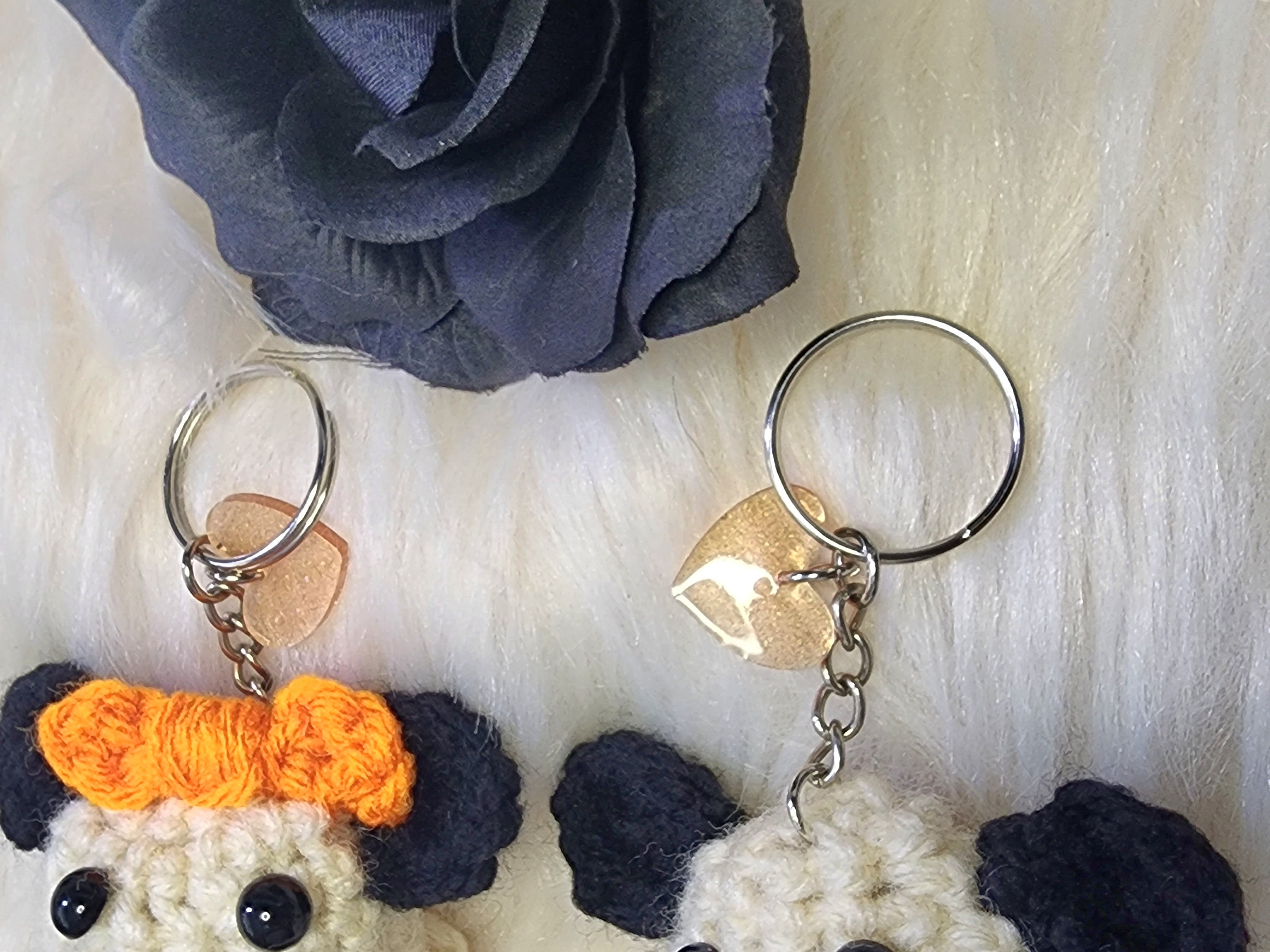 Set of 2 My Boo Amigurumi Kissing Ghost Magnetic Couples Keychain Set ...