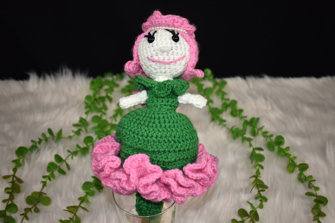A Reversable Pink and Green Handmade Carnation Flower Fairy Plushee ...