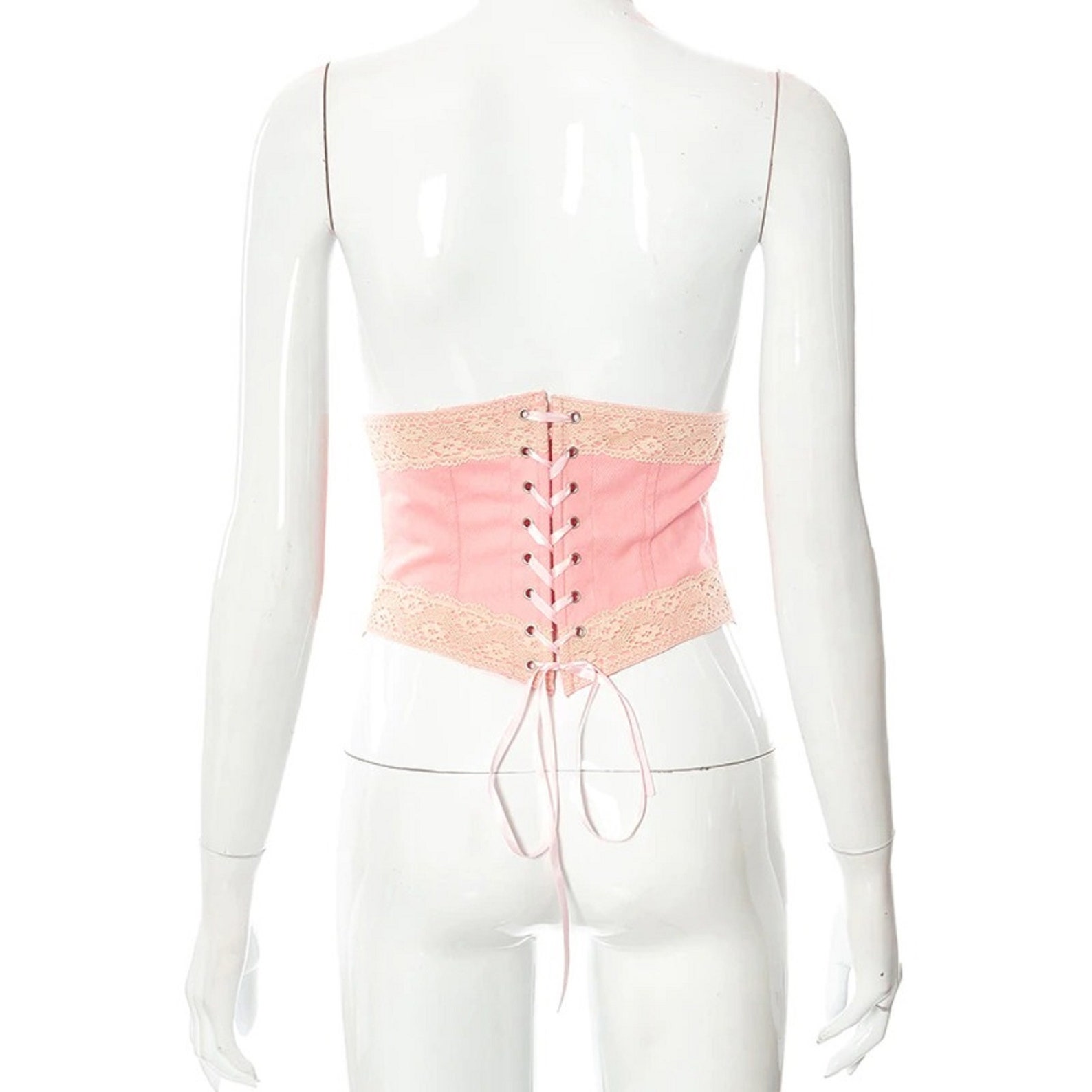 Pink Stitched Under Bust Corset Top/ Tapestry Corset/ Waist | Etsy