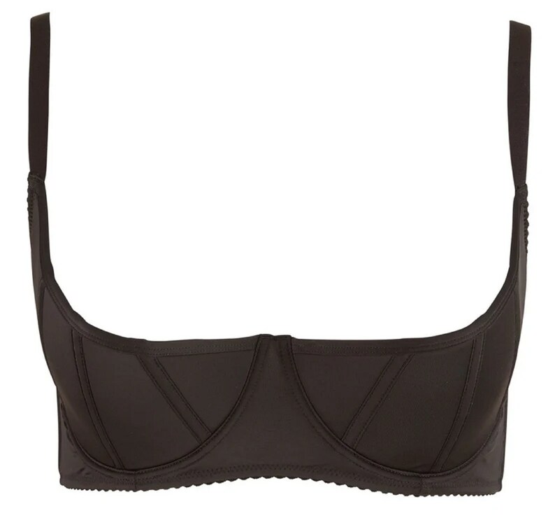 Plus Size Black Half Cup Bra Open Cup Shelf Bra Caged Shelf Etsy