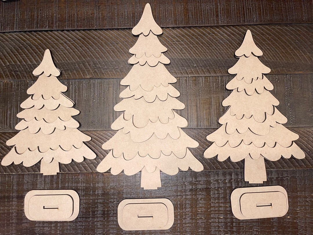 Standing Trees, Trio, Ruffle Trees, DIY - Etsy