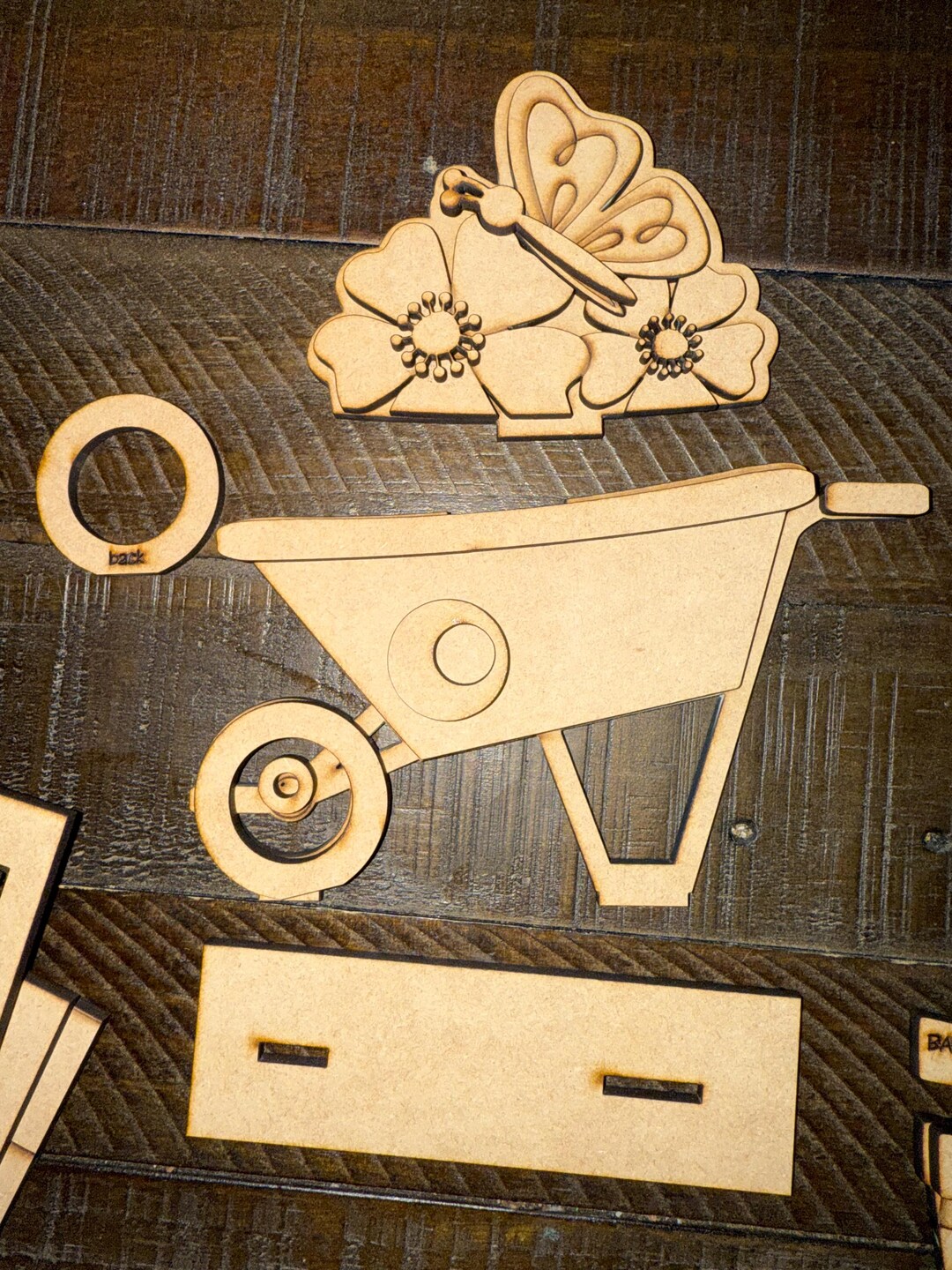 TINY Size Wheelbarrow With Butterflies, TINY Inserts, Interchangeable ...