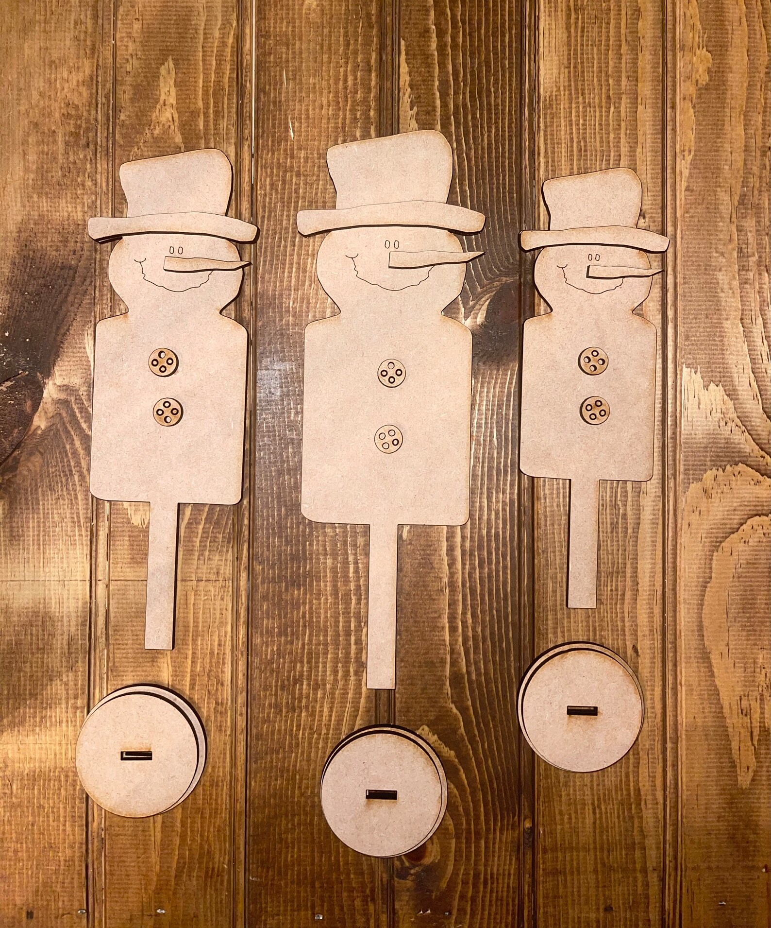 Standing Snowmen, Snow People, DIY - Etsy