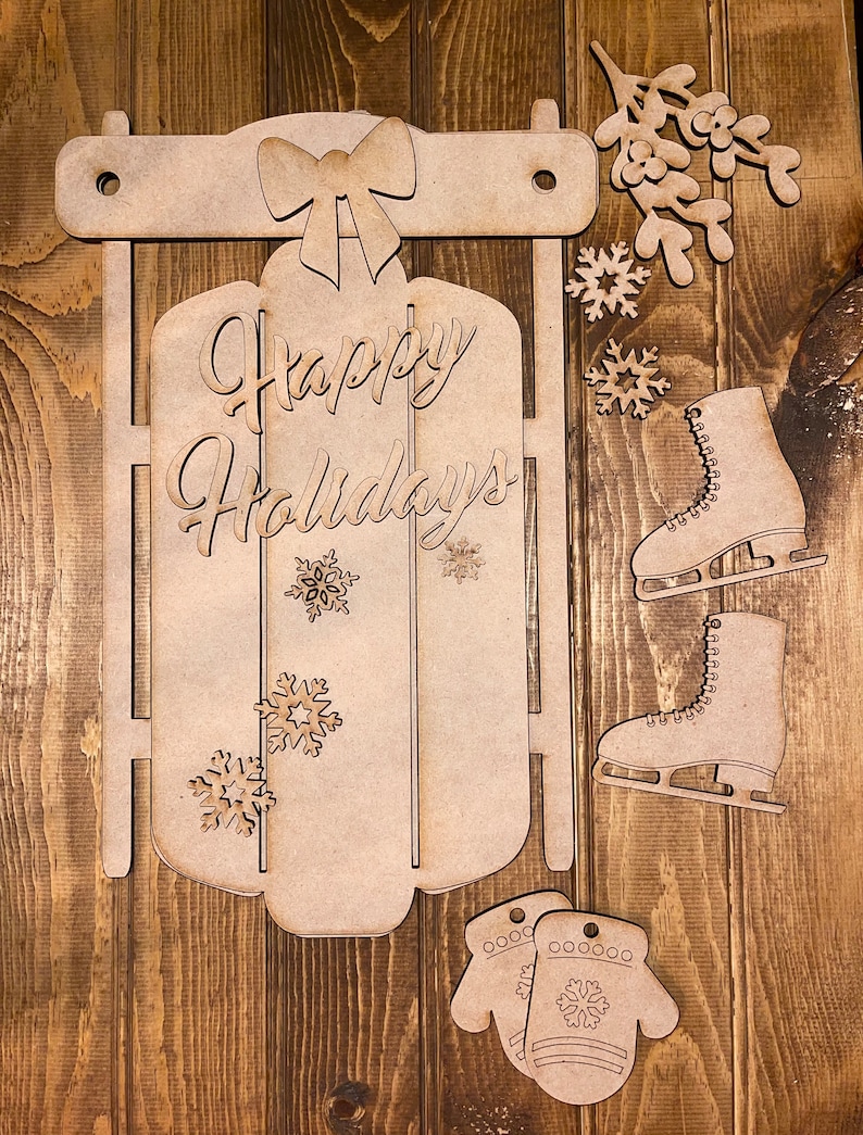 Sled Sleigh Blank Laser Cut DIY - Etsy