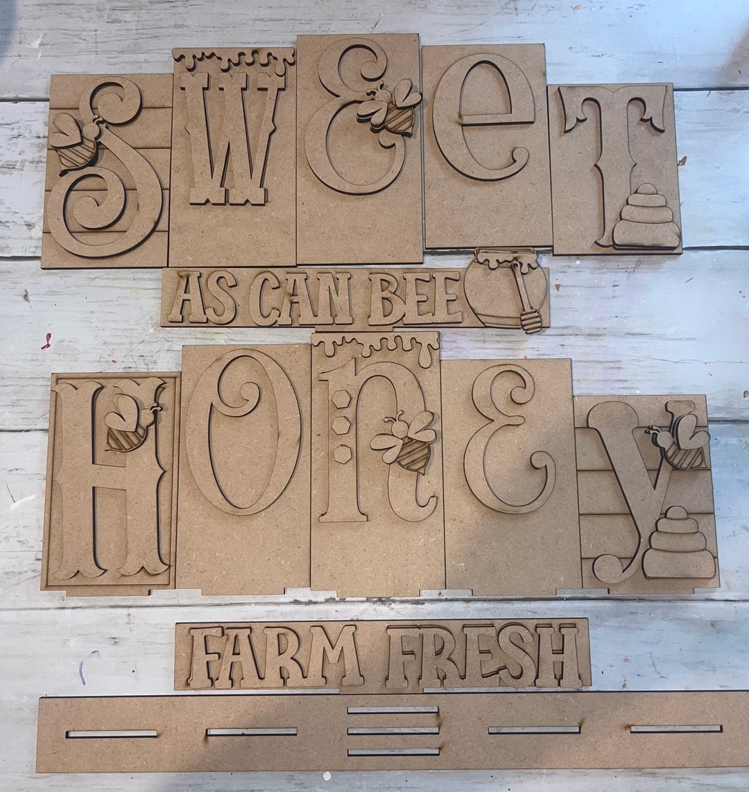 Honey Bee, Word Blocks, Sweet, DIY - Etsy