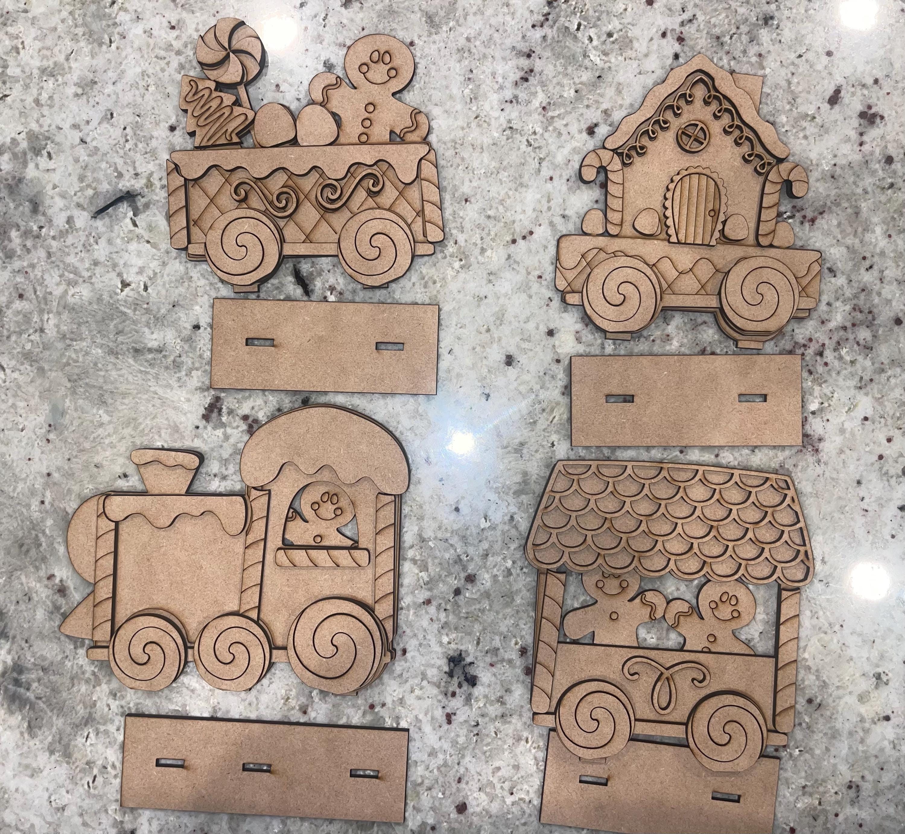 Gingerbread Trains, Standing, DIY - Etsy
