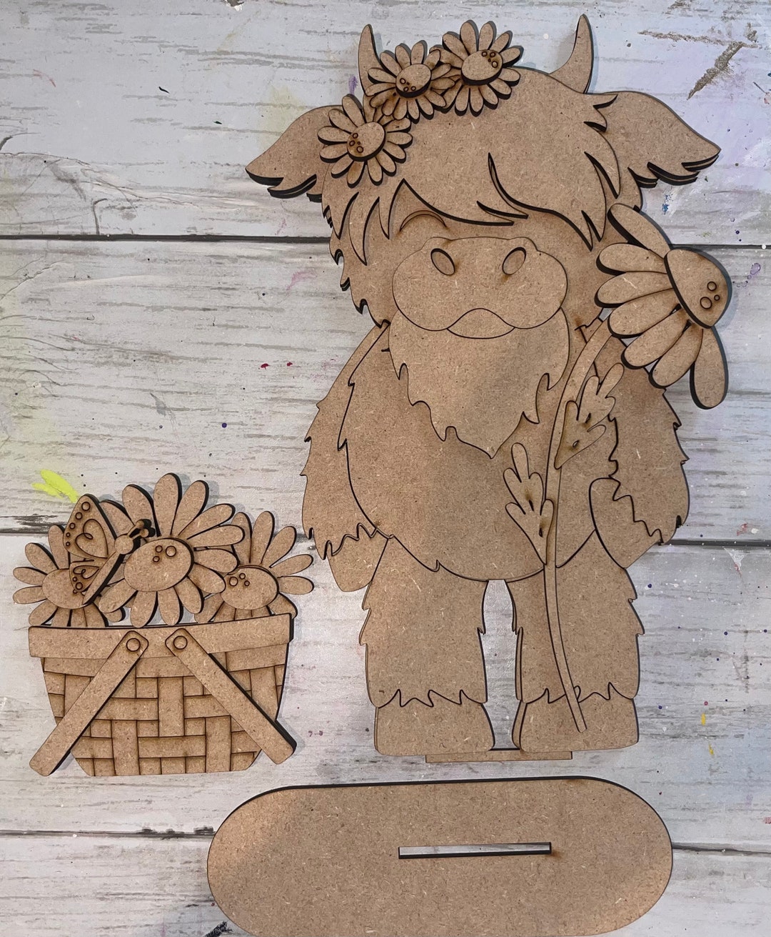 Standing Cow, Spring, Highland Cow, DIY - Etsy