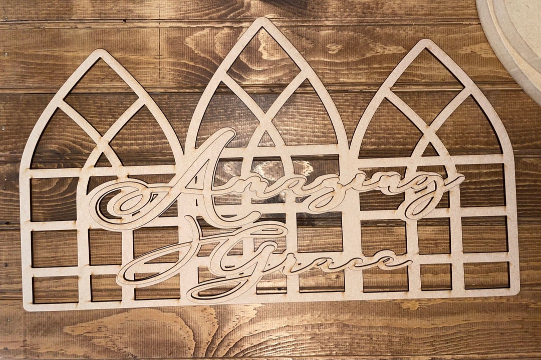 Window Door Hanger, Amazing Grace, Window Cutout, DIY - Etsy