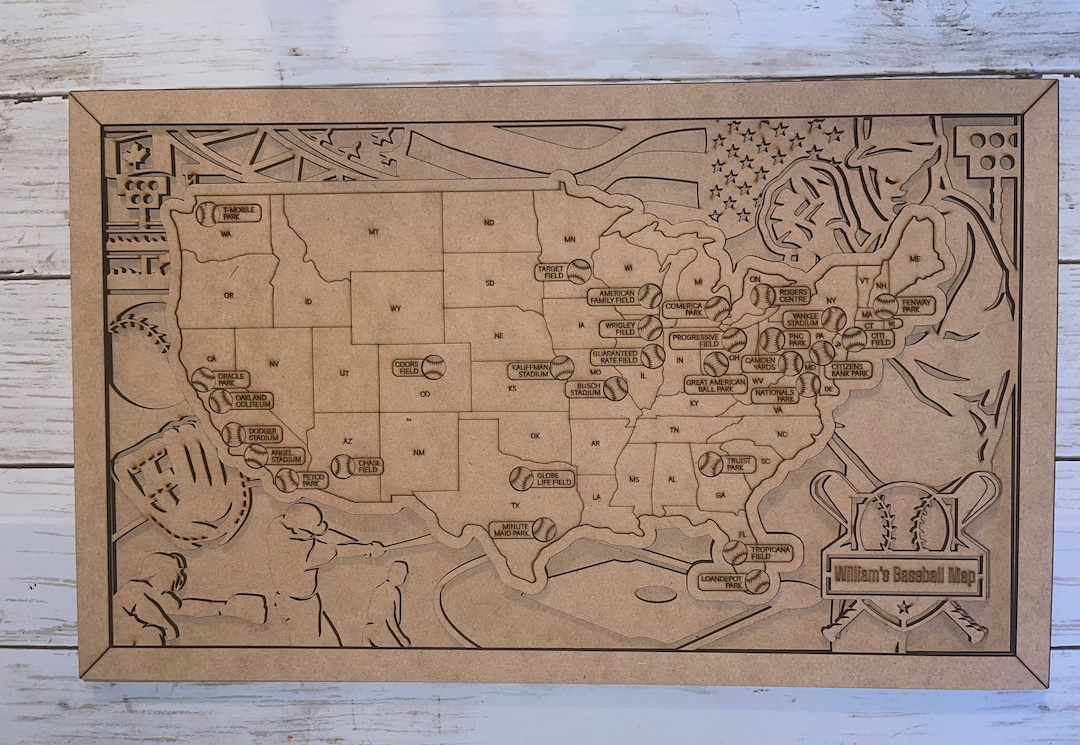 Baseball Stadium, Map, Framed, Baseball Chasers, Stadiums, Baseballs - Etsy