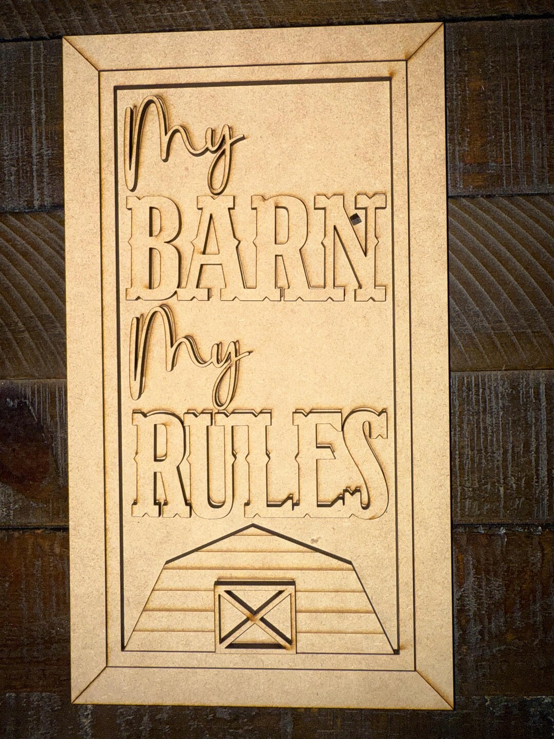 My Barn My Rules, Rectangle, Frame, DIY - Etsy