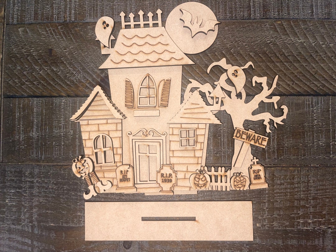 Haunted House, Shelf Sitter, DIY - Etsy