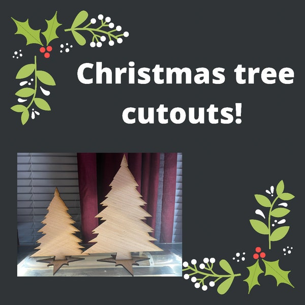 Christmas Trees Cutouts - Etsy