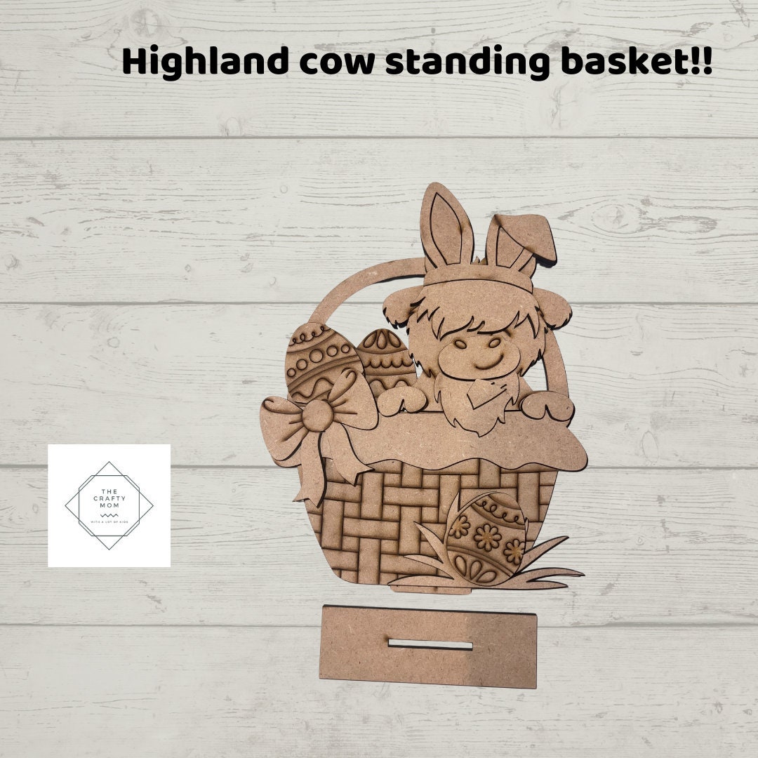 Standing Cow, Easter Basket, DIY - Etsy
