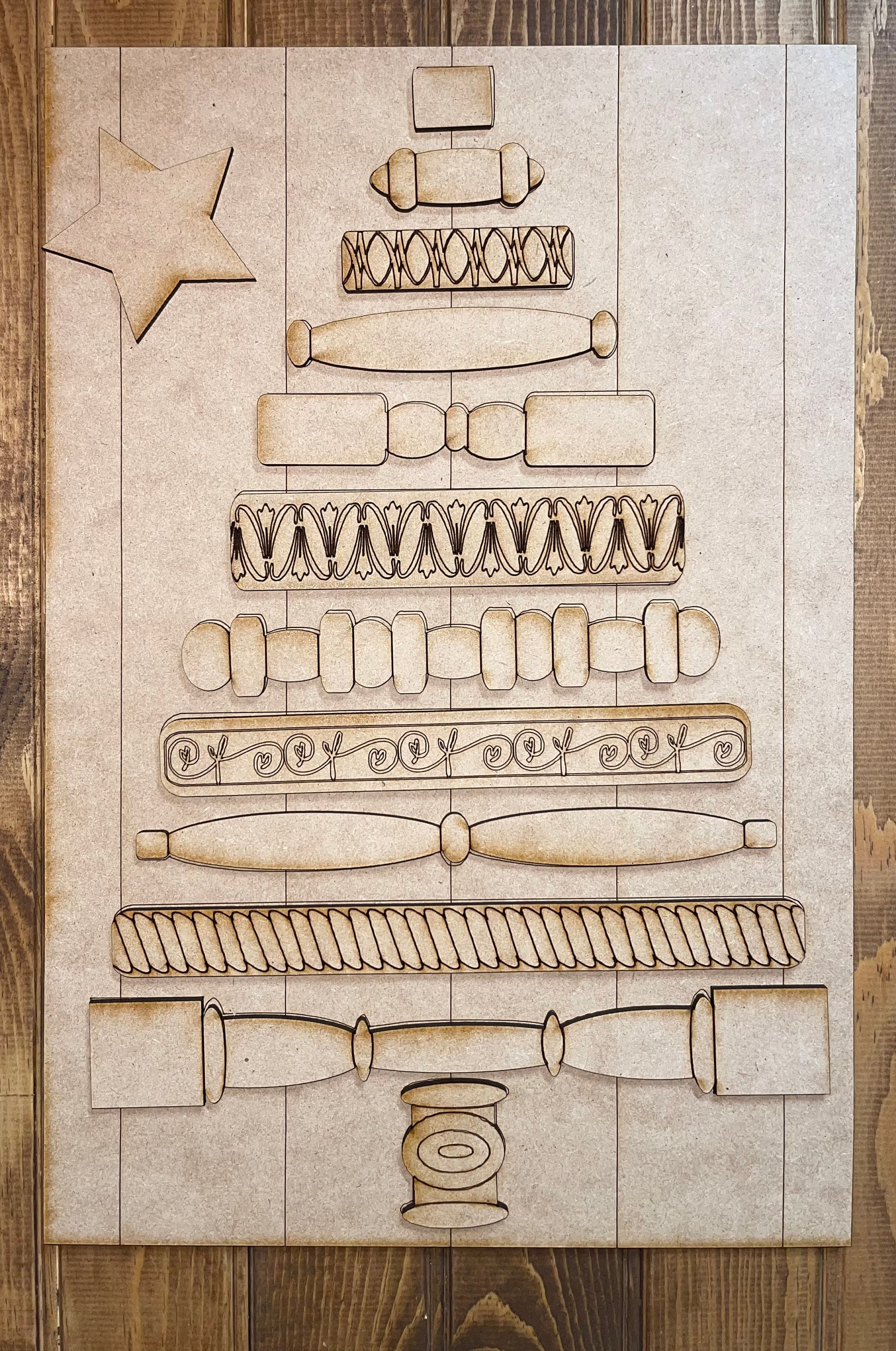 Spindle, Christmas Tree, Spindles on a Tree, Laser Cut, DIY - Etsy