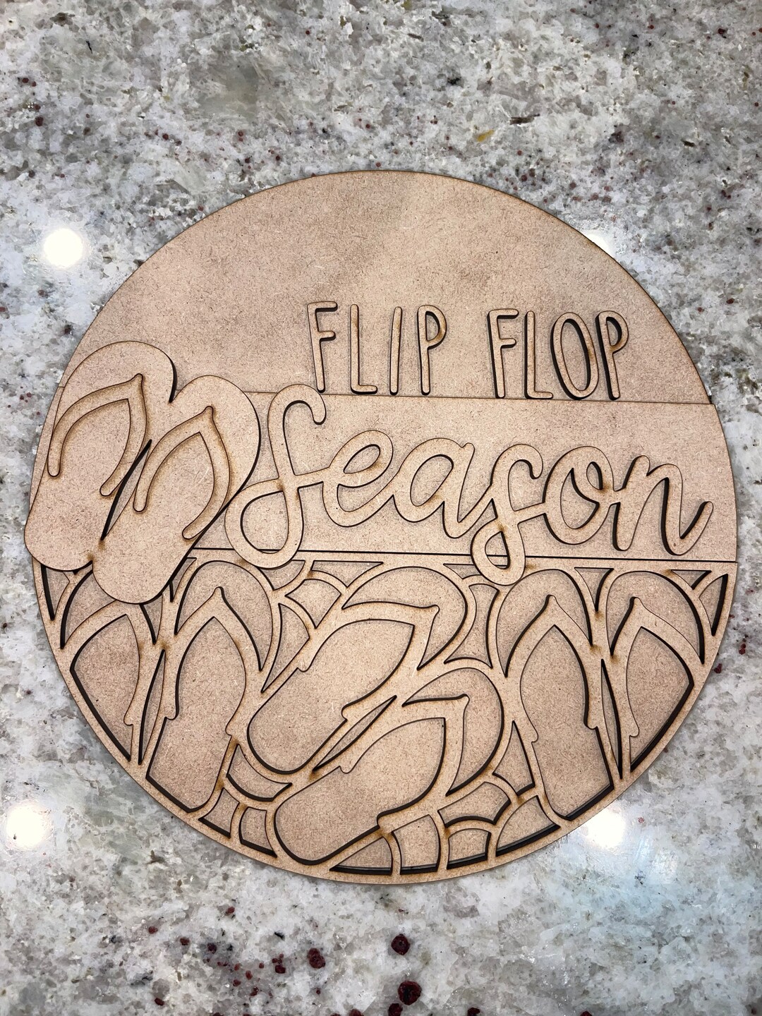 Flip Flop Round, Door Hanger, DIY - Etsy