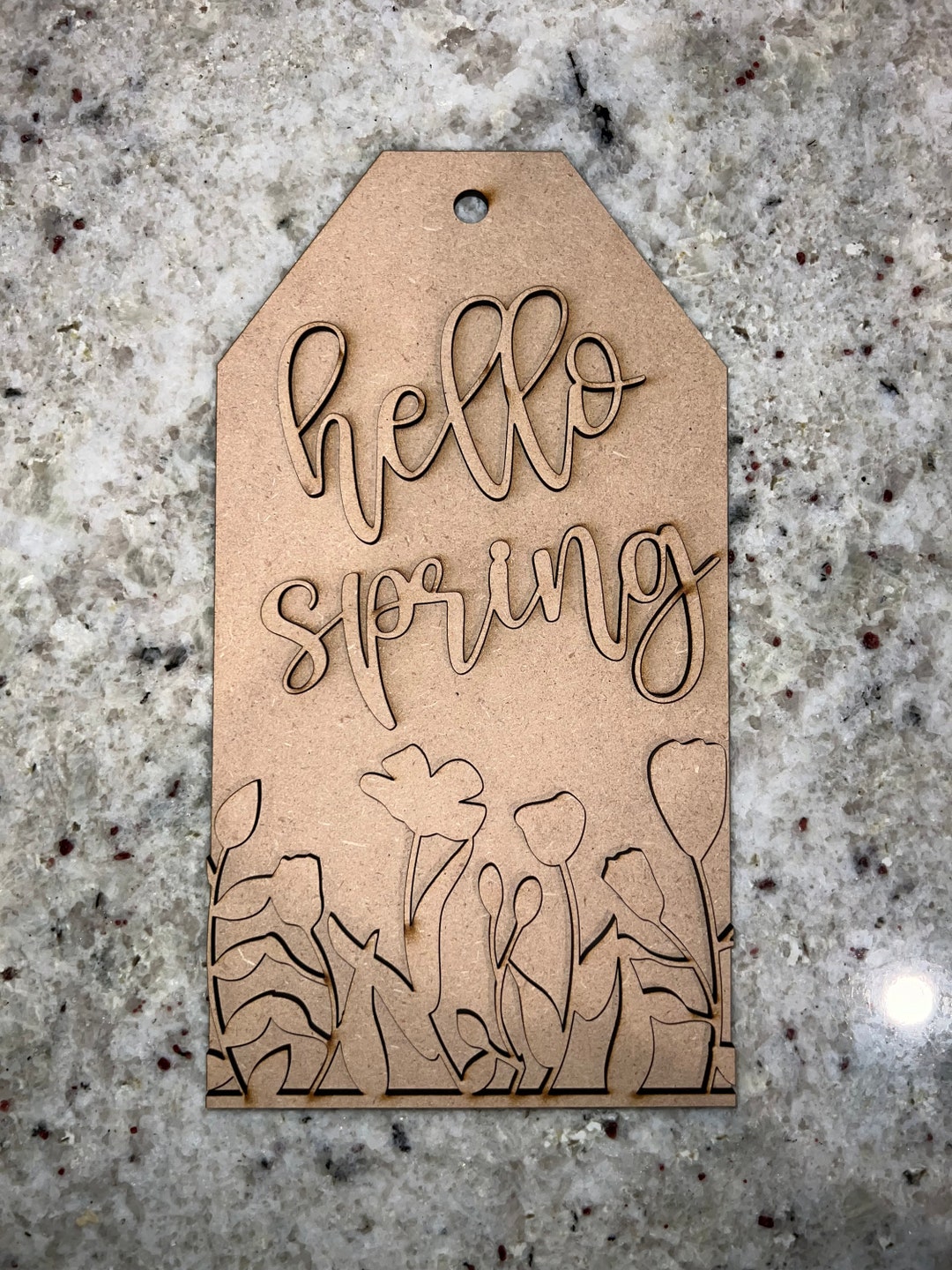 Hello Spring Tag, Door Hanger, Diy - Etsy