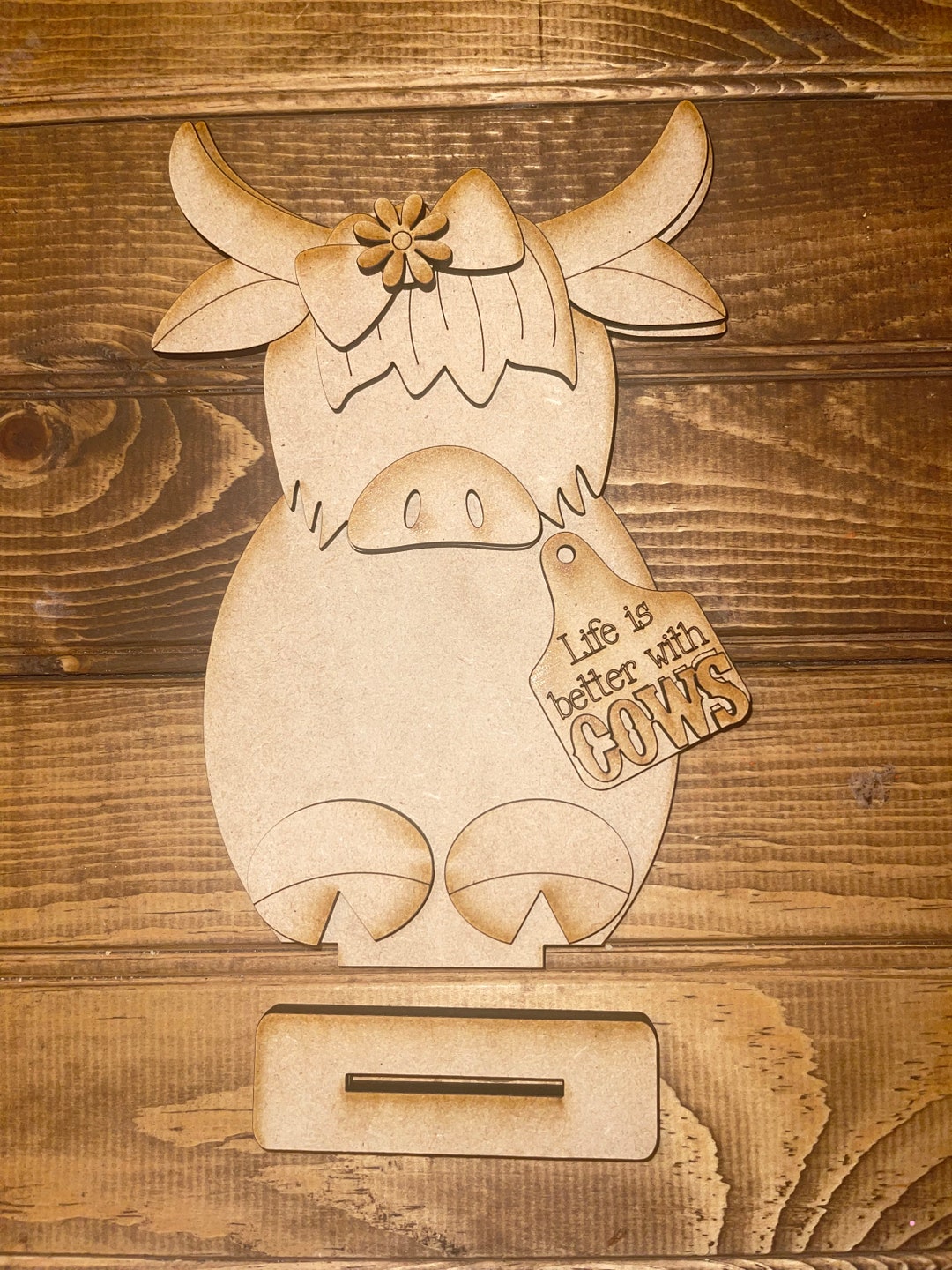 Standing Highland Cow, Shelf Sitter, Farmhouse, DIY - Etsy