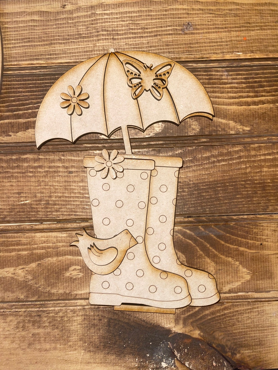 Standing Umbrella, Boots, Spring Time, DIY - Etsy