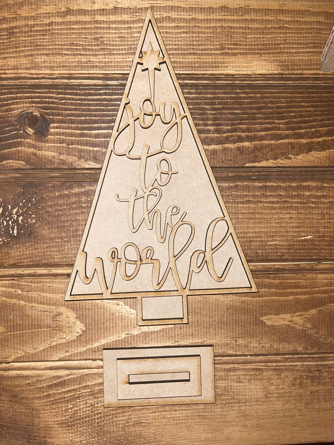 Standing Decorative Tree, Joy to the World, Layered, Decor, DIY - Etsy