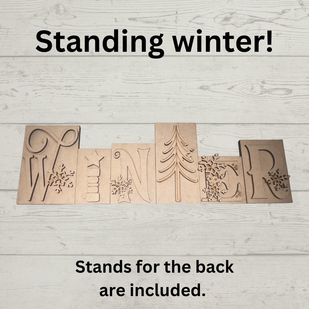 Winter, Blocks, Standing, DIY - Etsy